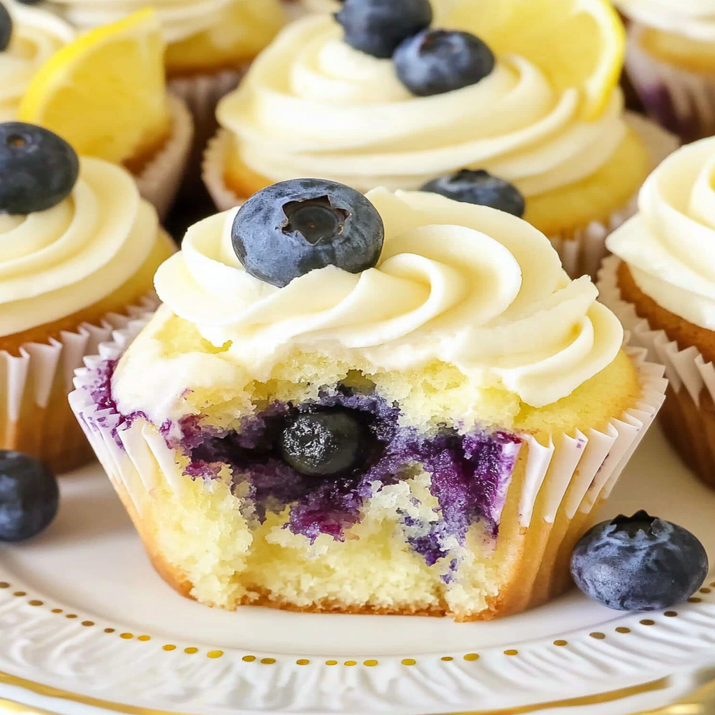 Mouthwatering Lemon Blueberry Cupcakes
