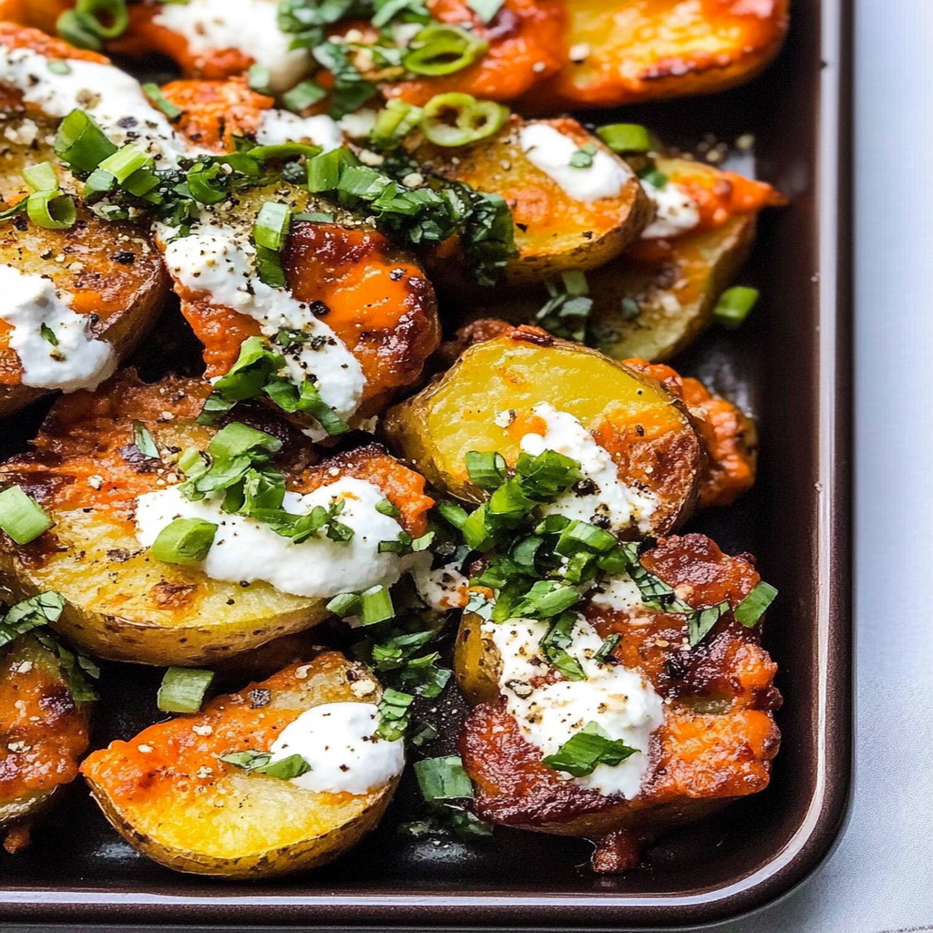 Smashed Buffalo Potatoes Recipe