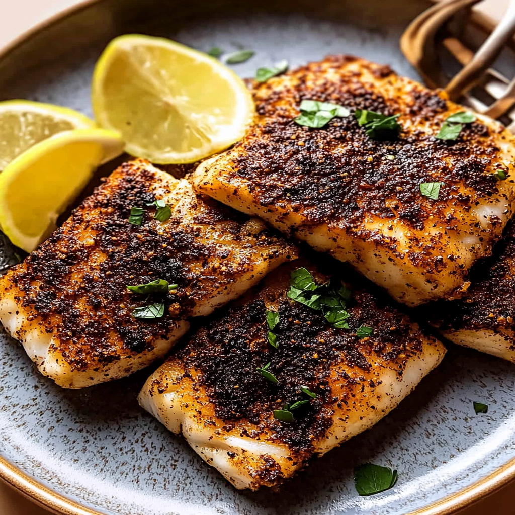 Easy One Pan Blackened Cod
