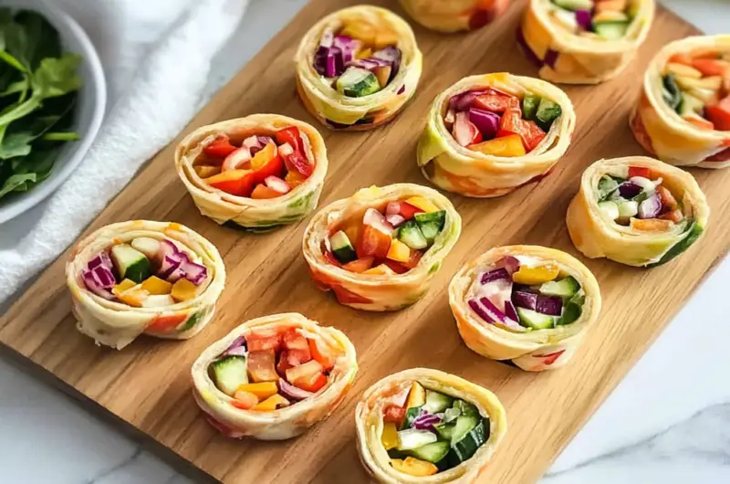 Rainbow Veggie Pinwheels