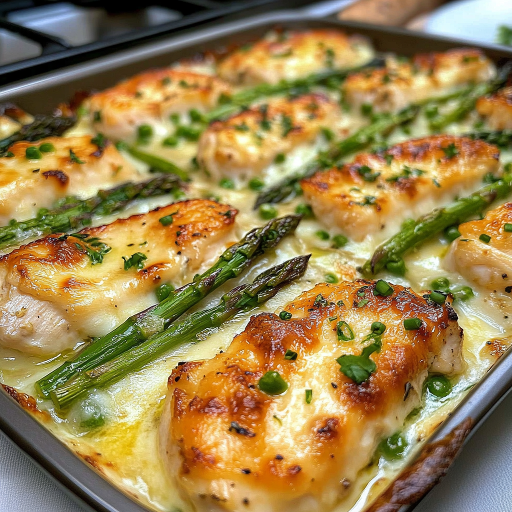Caesar Chicken with Asparagus