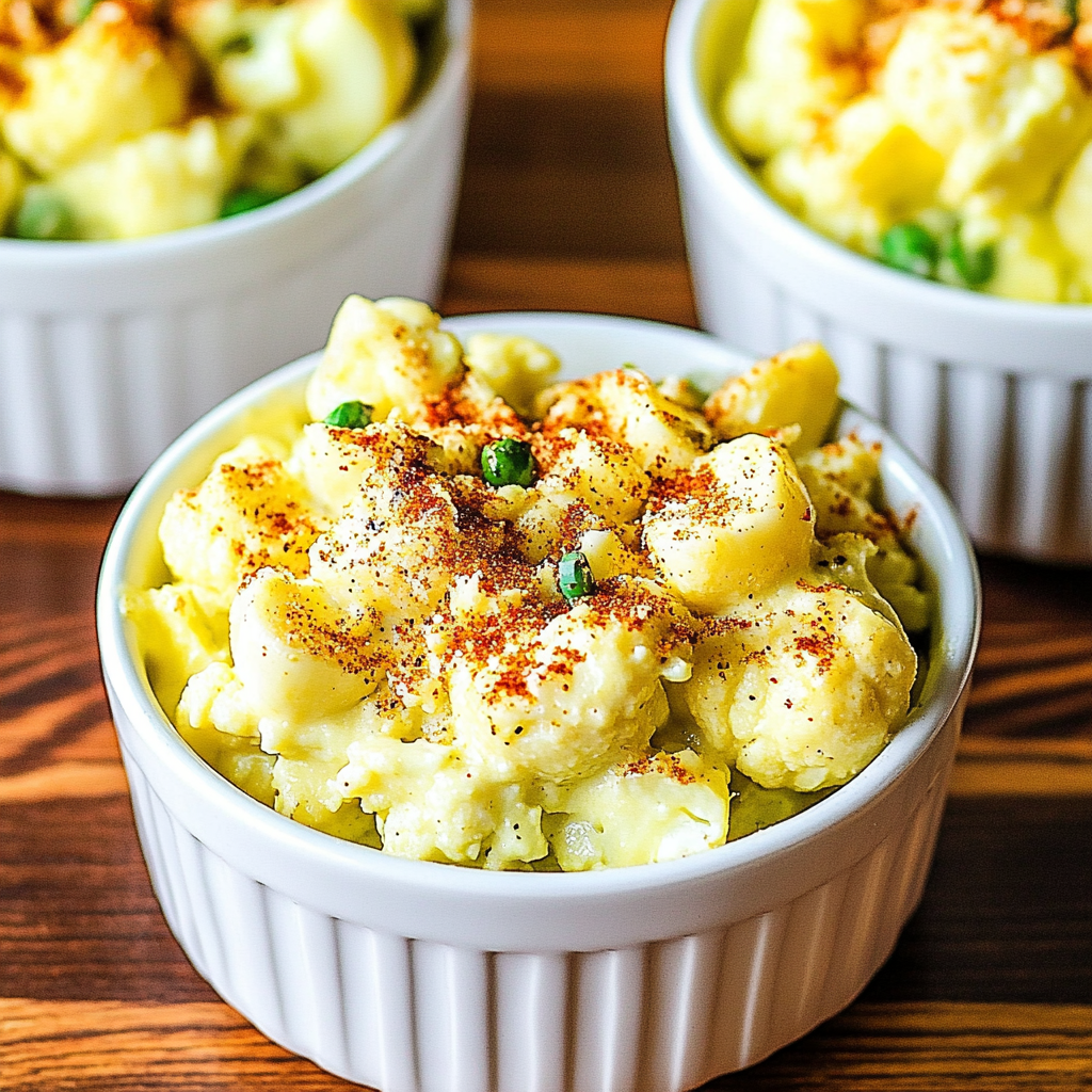 Deviled Egg Cauliflower Salad