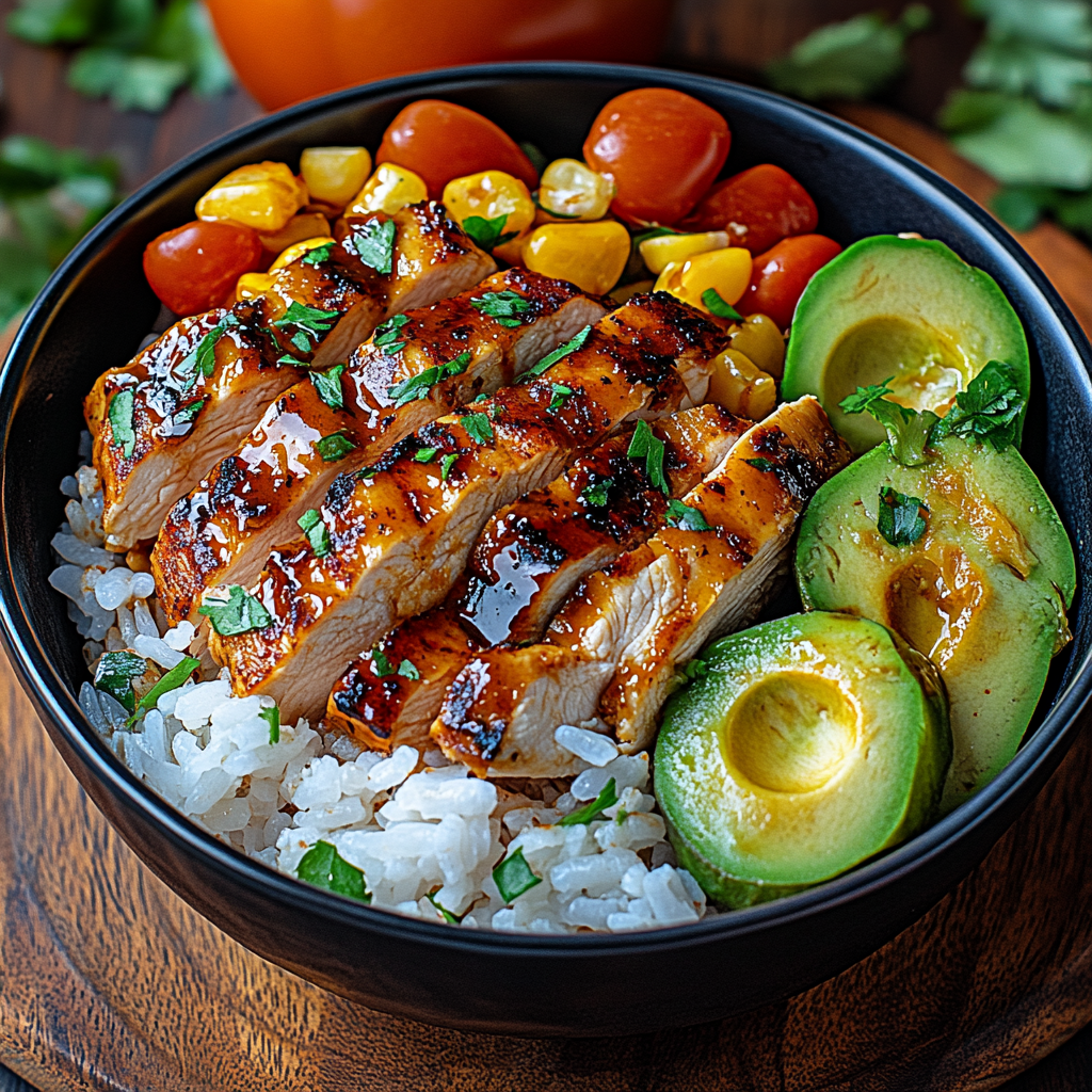 Honey Chipotle Chicken Rice Bowl