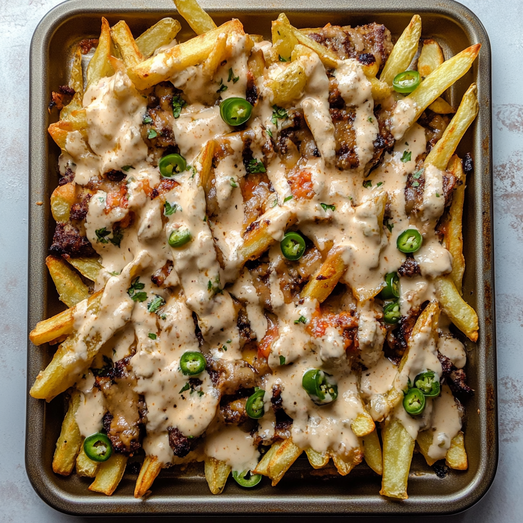 Sheet Pan Smashburger Fries