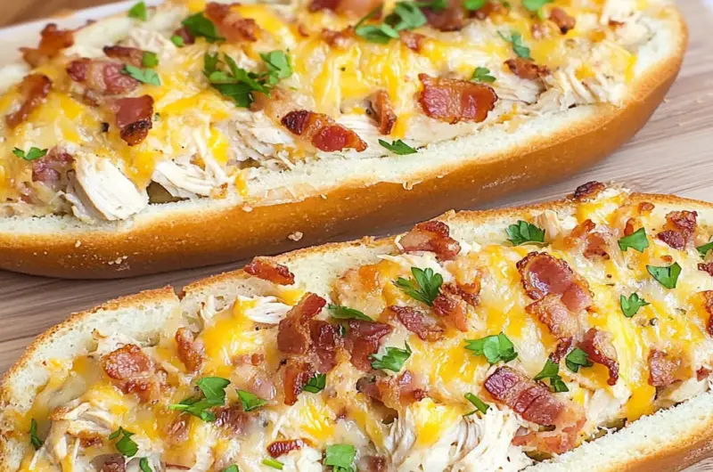 Chicken Bacon Ranch Stuffed Bread