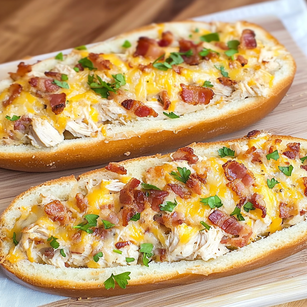 Chicken Bacon Ranch Stuffed Bread