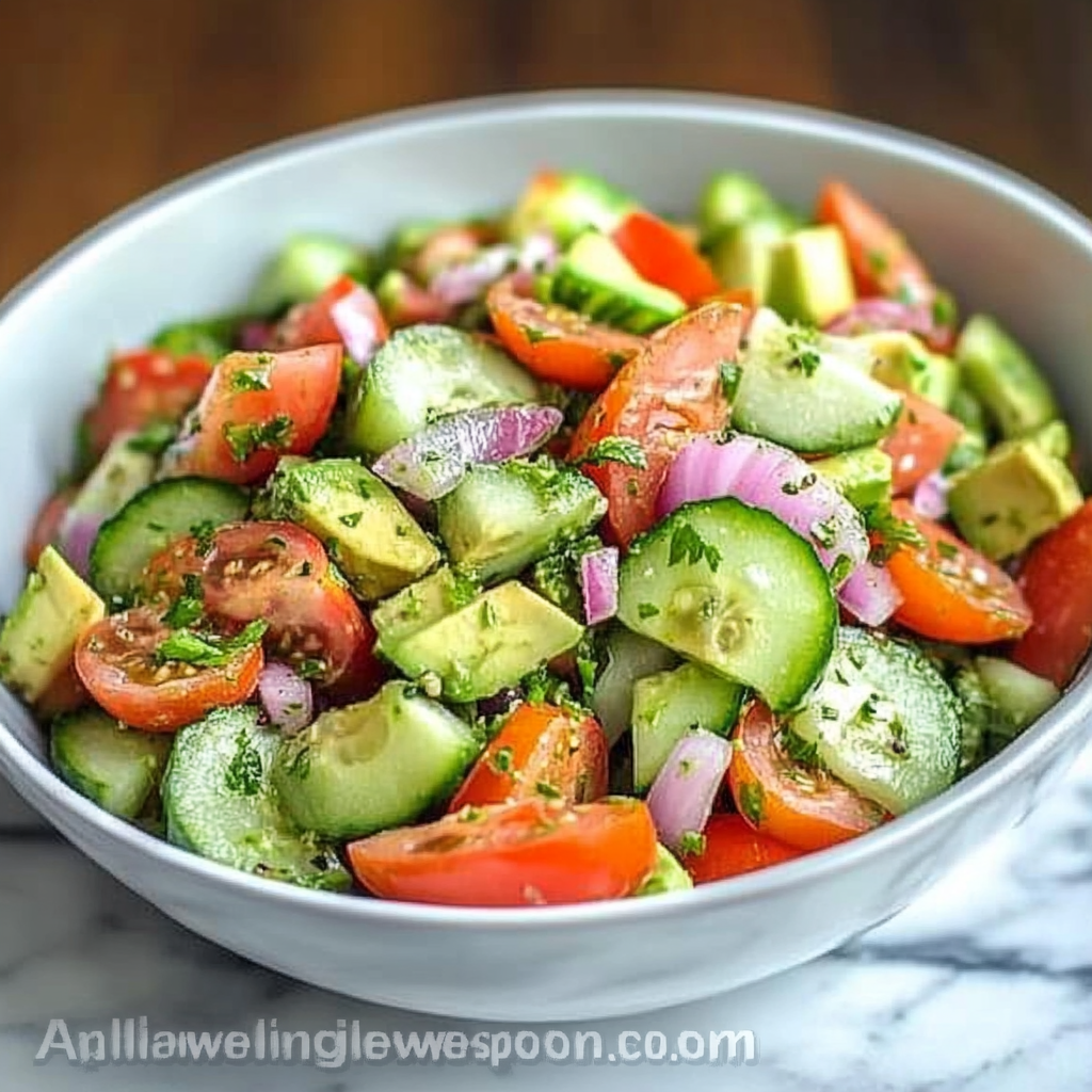 Cucumber Tomato Avocado Salad