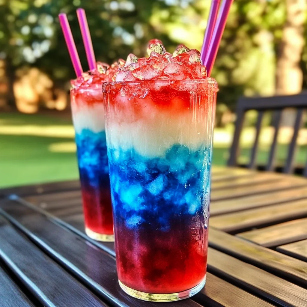 July 4th Layered Drinks