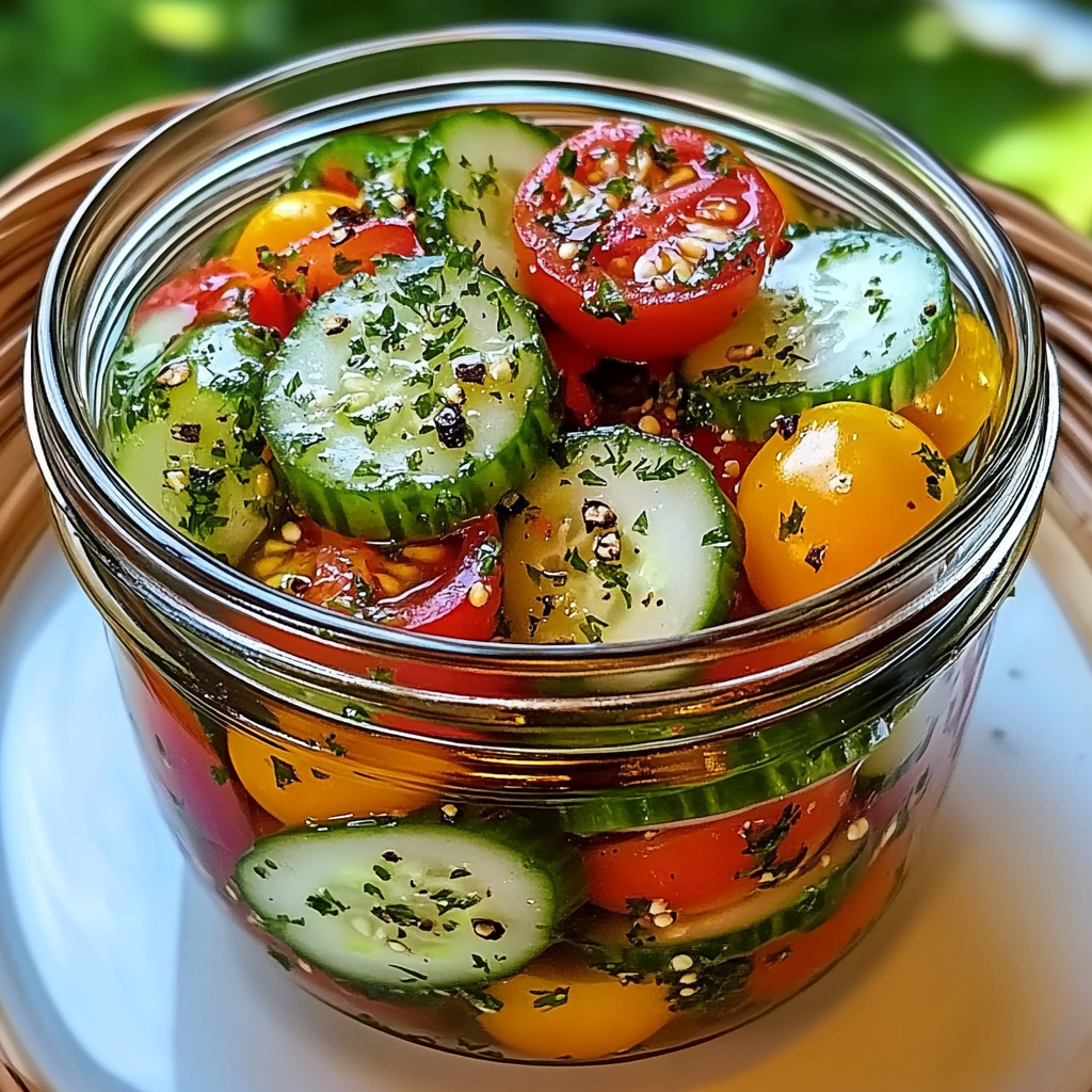 Marinated Cucumbers, Onions, and Tomatoes