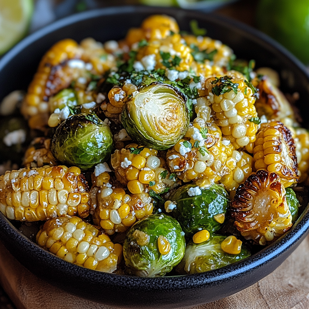 Mexican Street Corn Brussels Sprouts