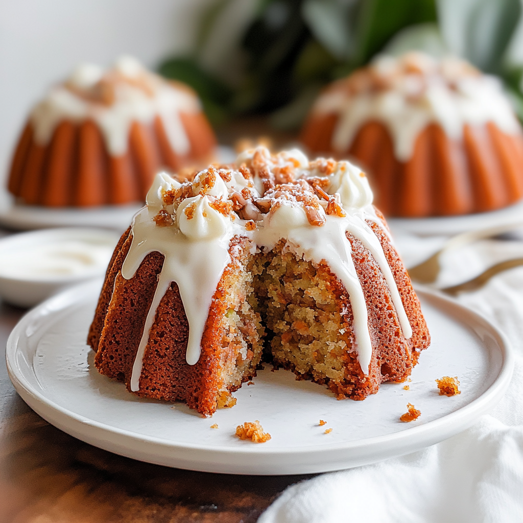 Mini Carrot Cake Bundt Cakes