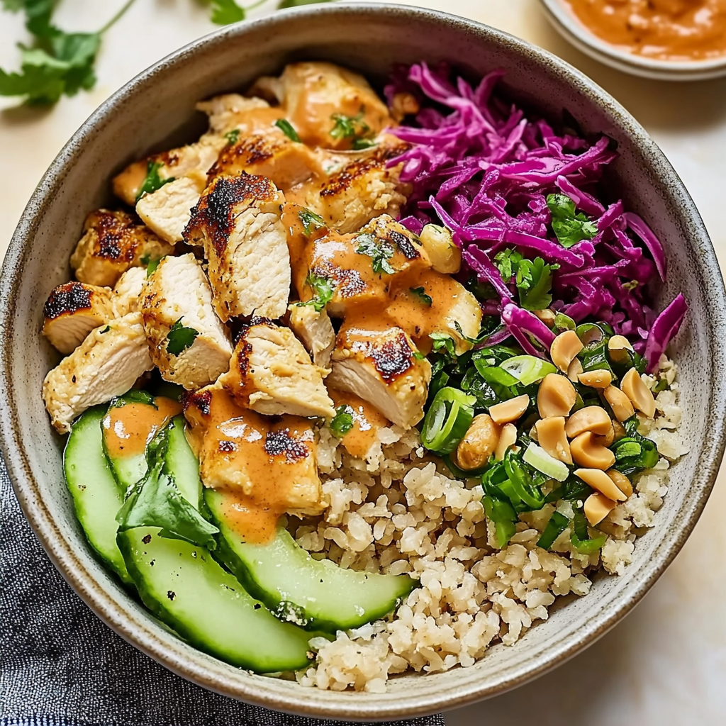 Peanut Chicken Power Bowls