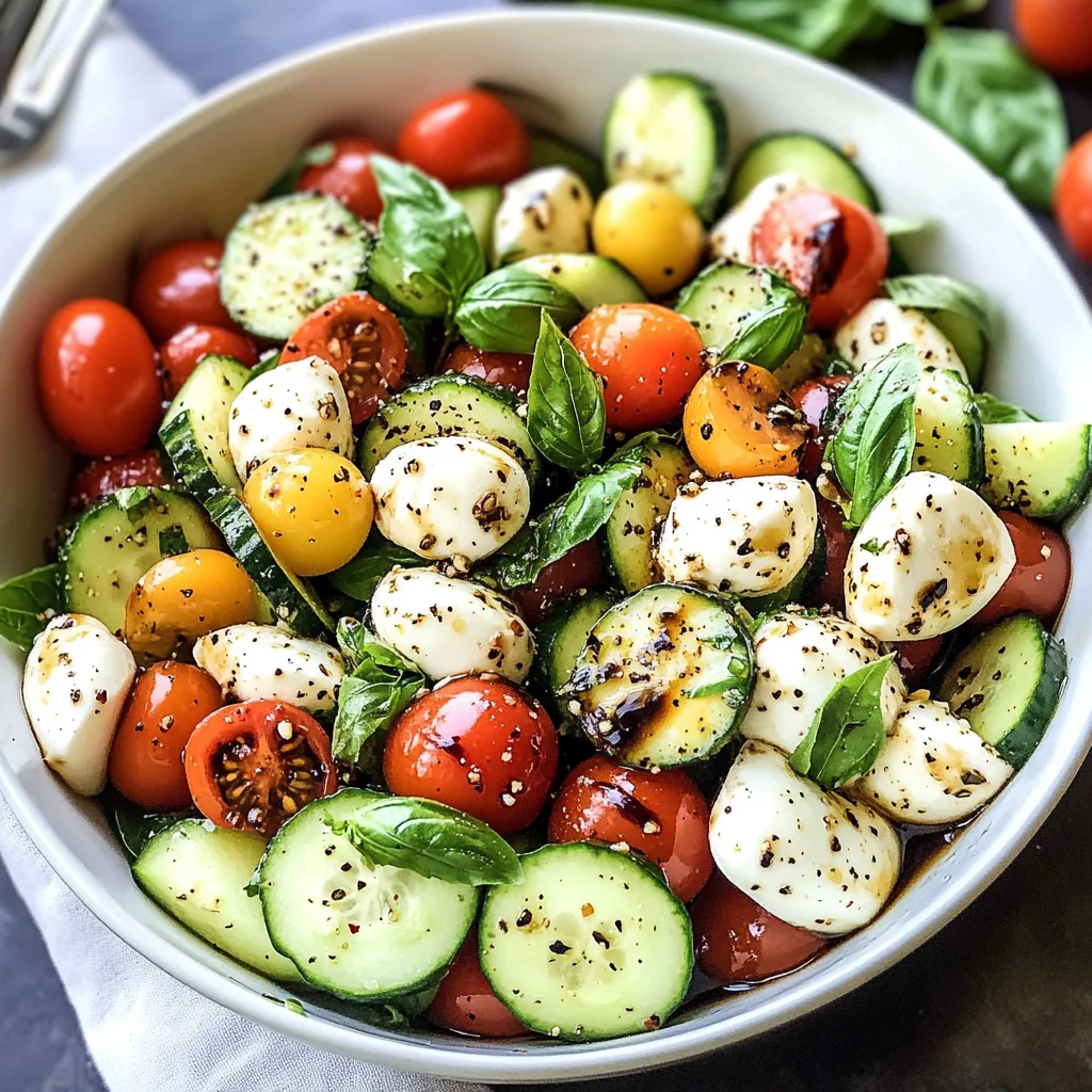 Cucumber Caprese Salad