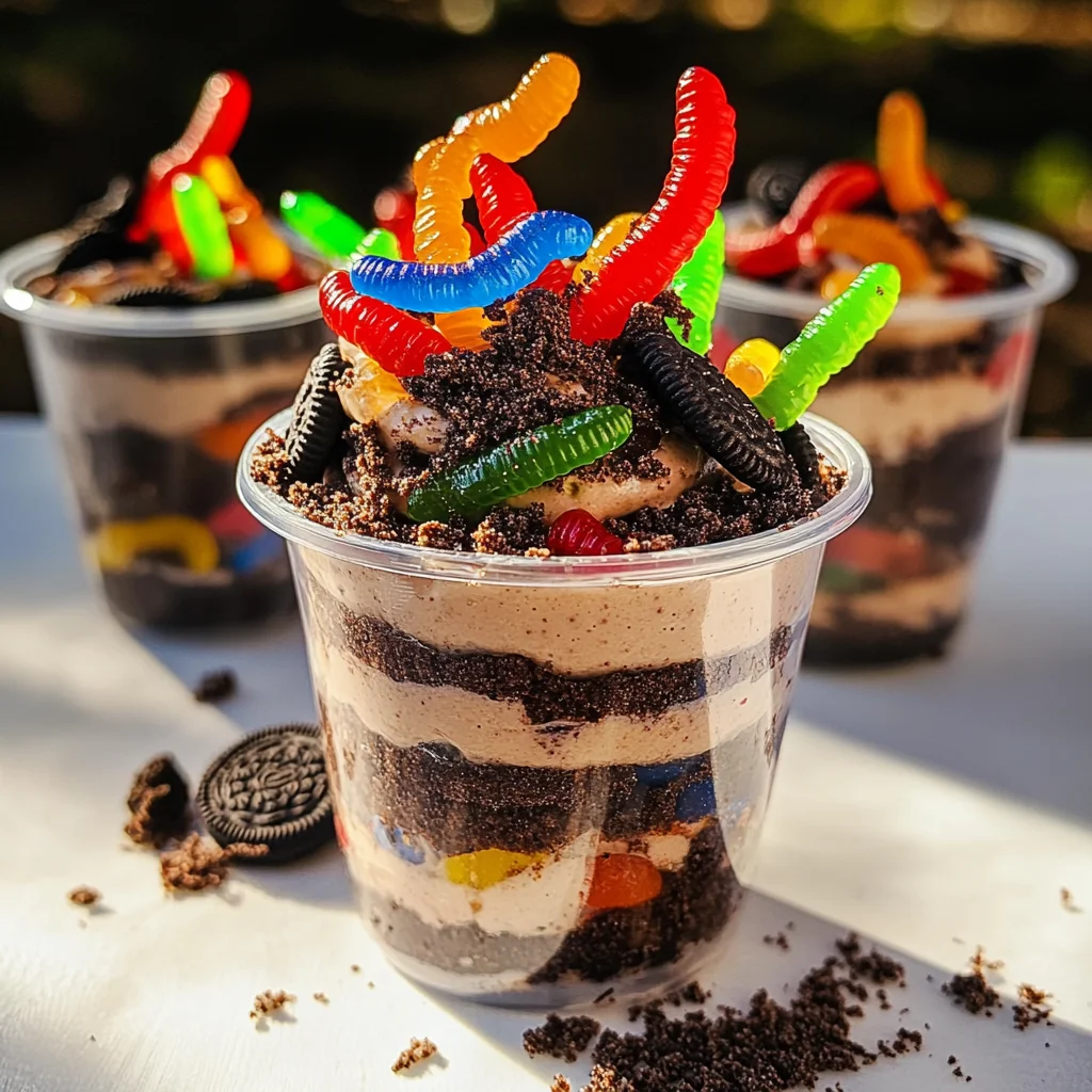 Dirt and Worms Pudding Cups