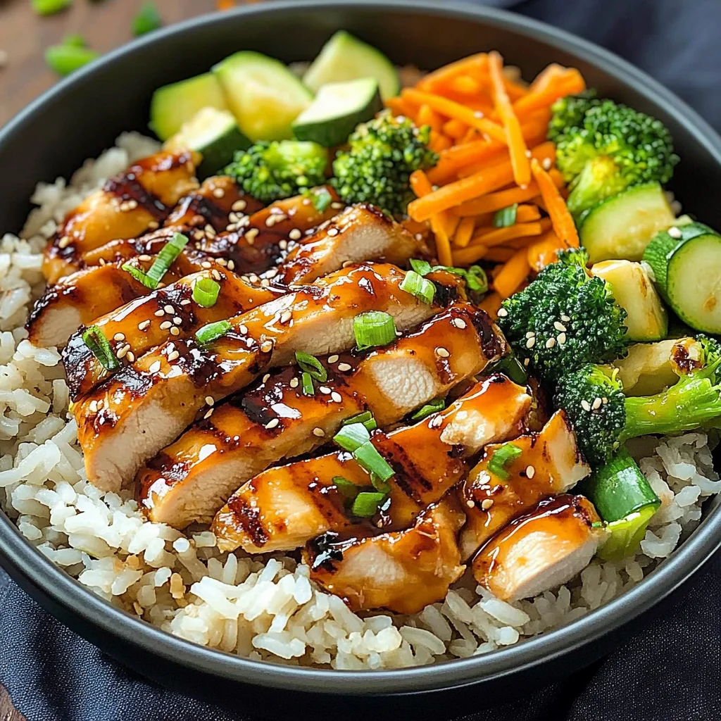 Teriyaki Grilled Chicken and Veggie Rice Bowls