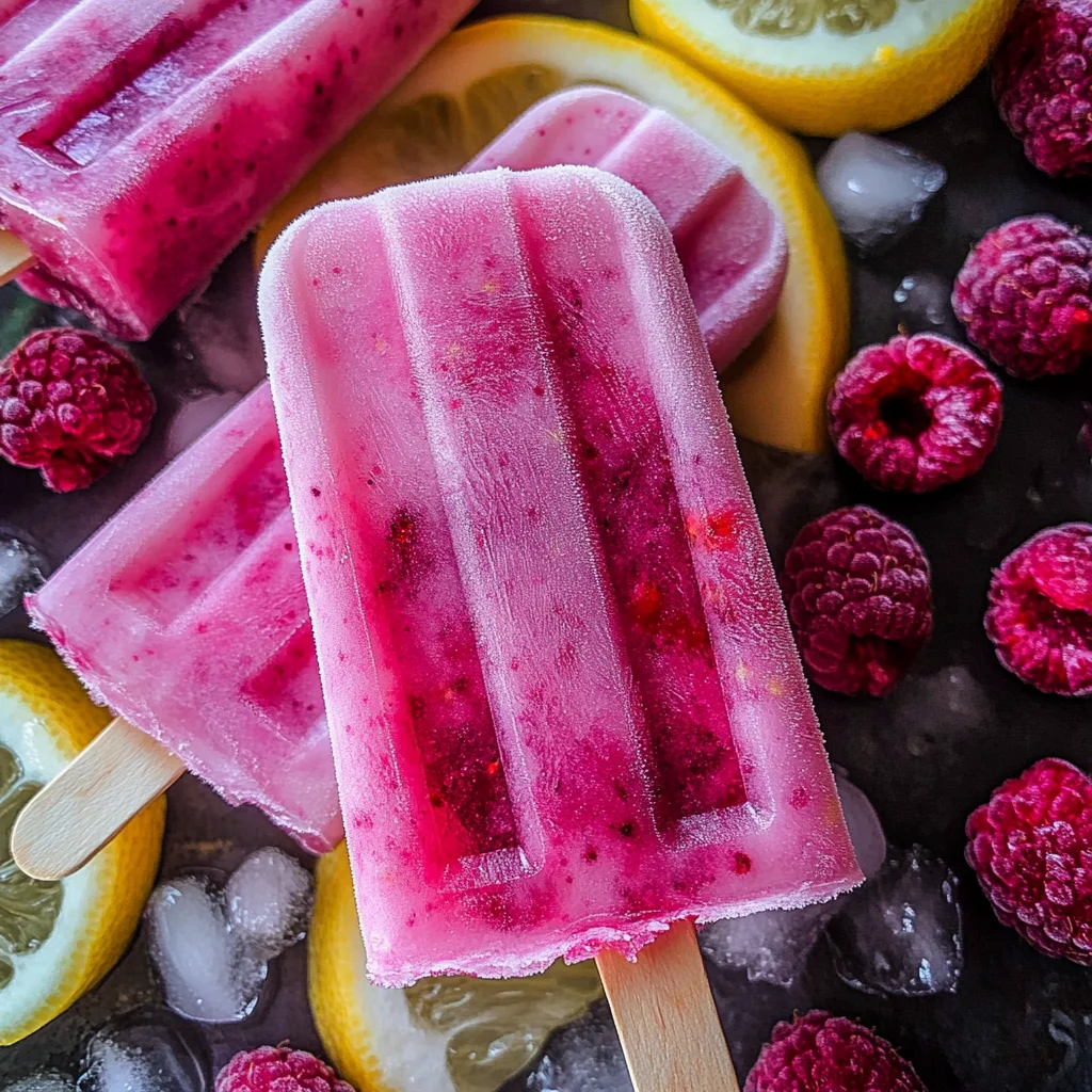 3-Ingredient Keto Raspberry Lemon Popsicles