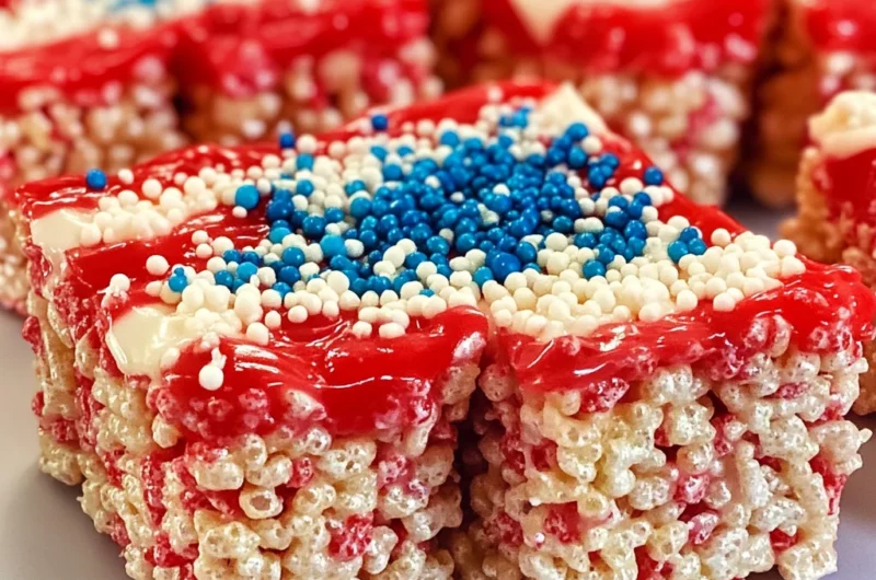 American Flag Rice Krispie Treats