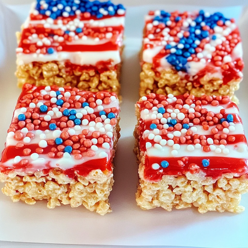 American Flag Rice Krispie Treats