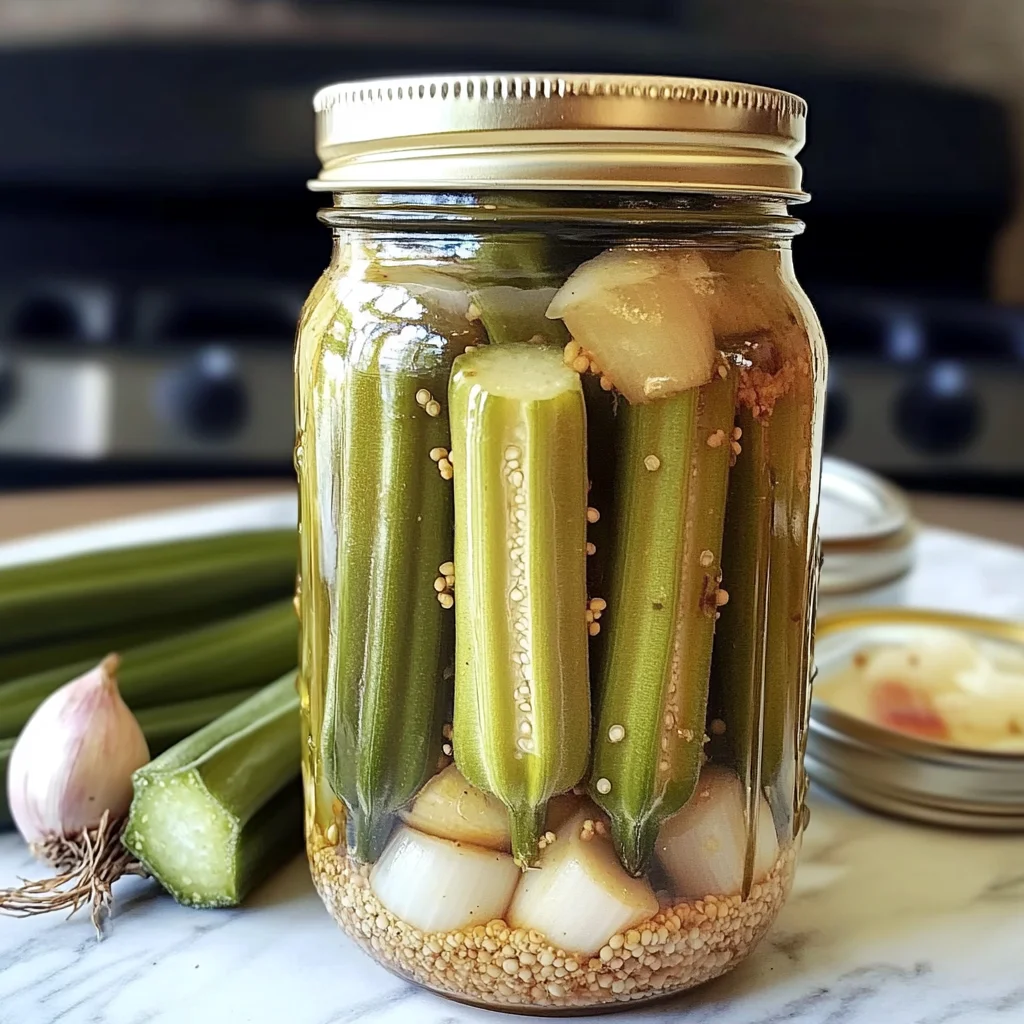 Garlic-Dill Pickled Okra (crunchy, not slimy probiotic snack!)