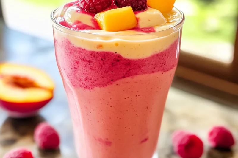 Raspberry Peach Smoothie