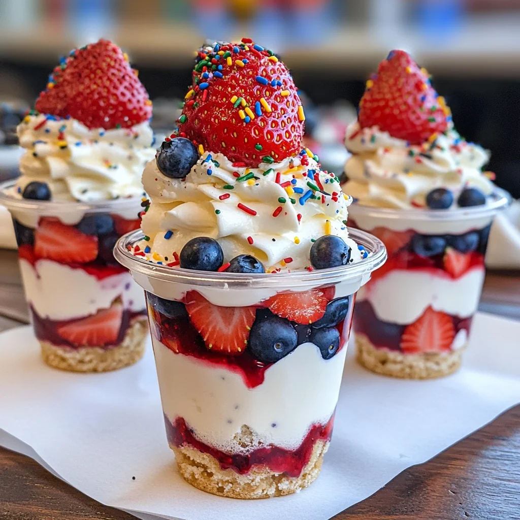 Red White and Blue Parfaits