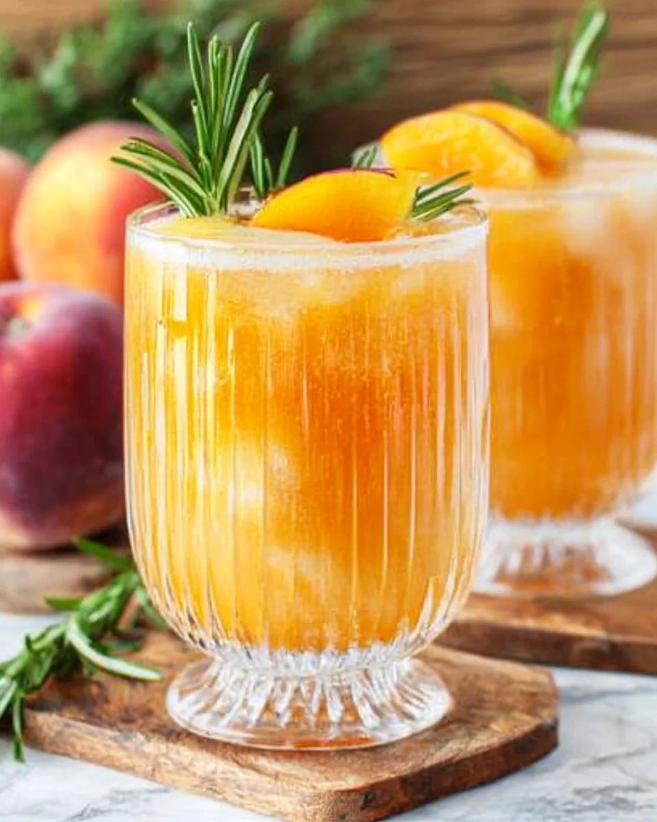 Ginger Peach Sparkler Mocktail