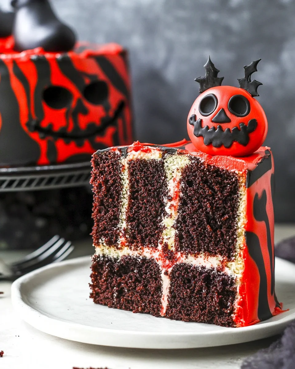 Spooky Halloween Marble Cake