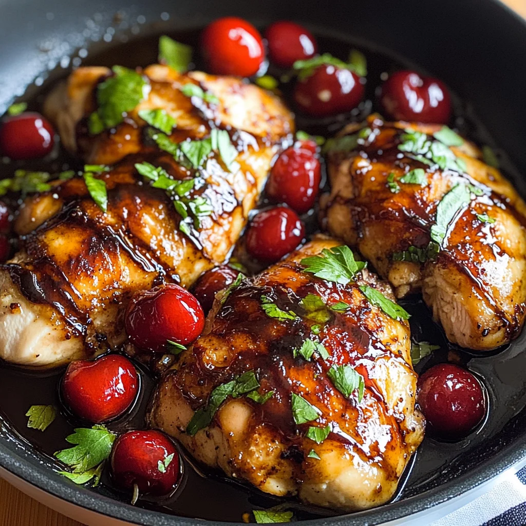 Cherry Balsamic Glazed Chicken