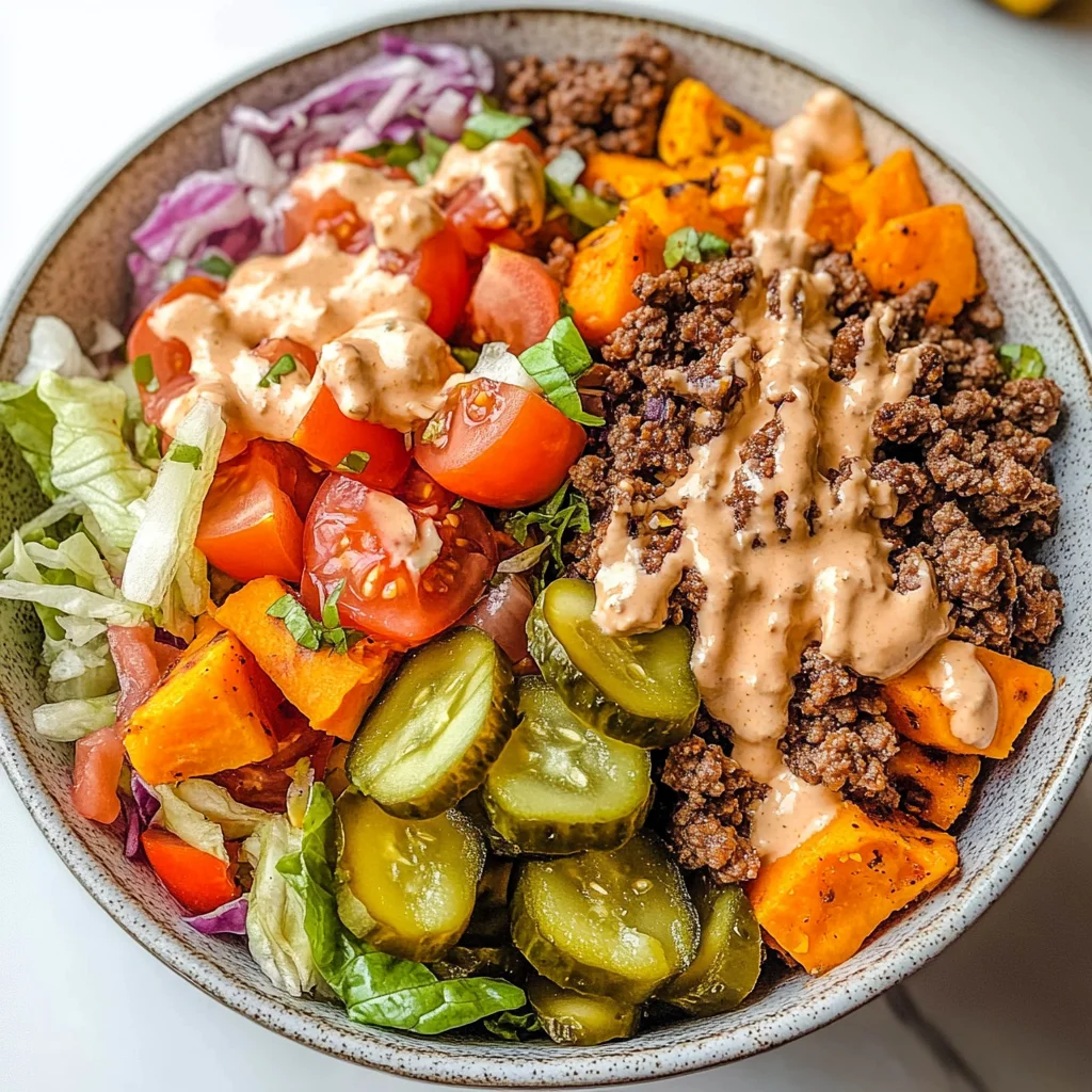 Sweet Potato Burger Bowl