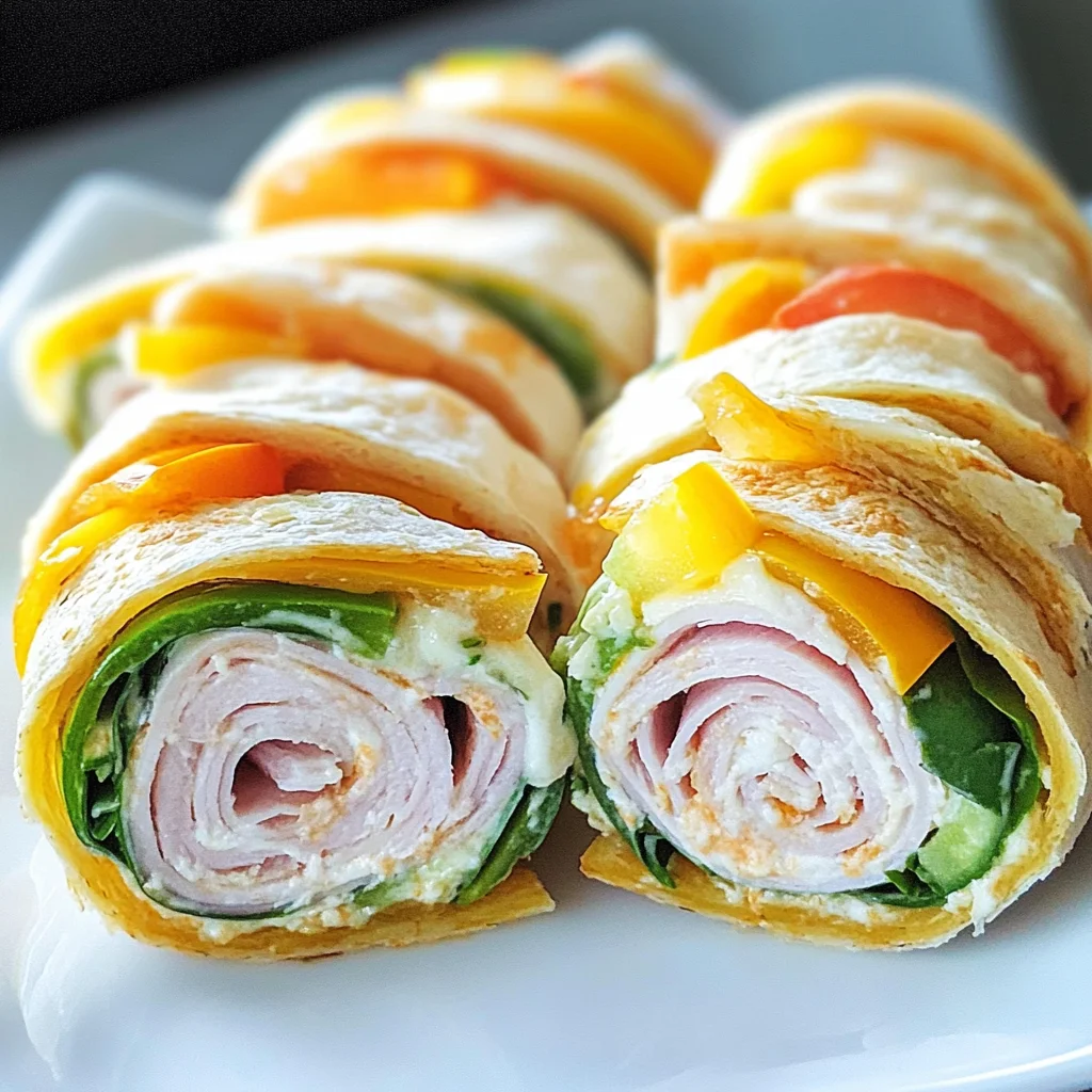 Turkey Cheddar Lunch Roll Ups