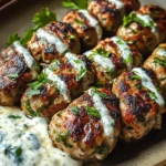 Chicken Kofta with Garlic Yogurt Sauce