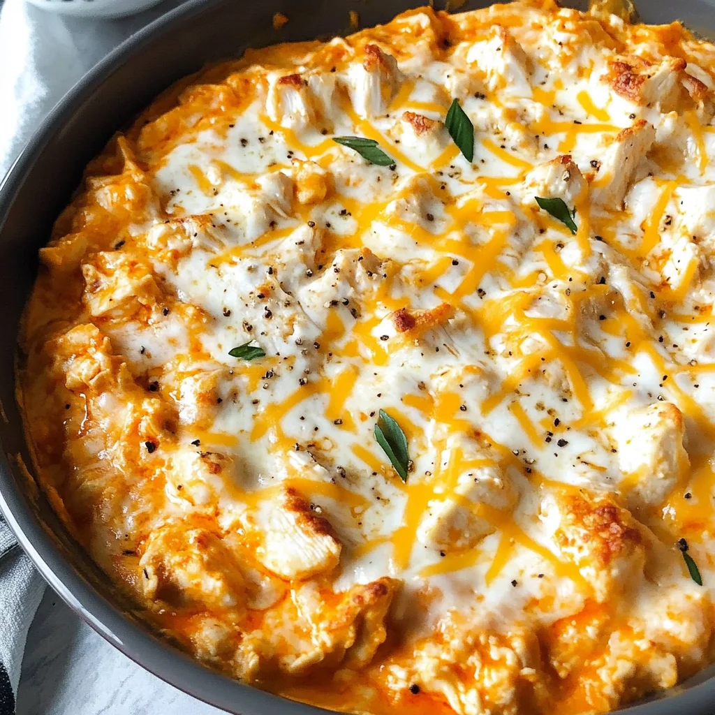 Greek Yogurt Buffalo Chicken Dip without Cream Cheese