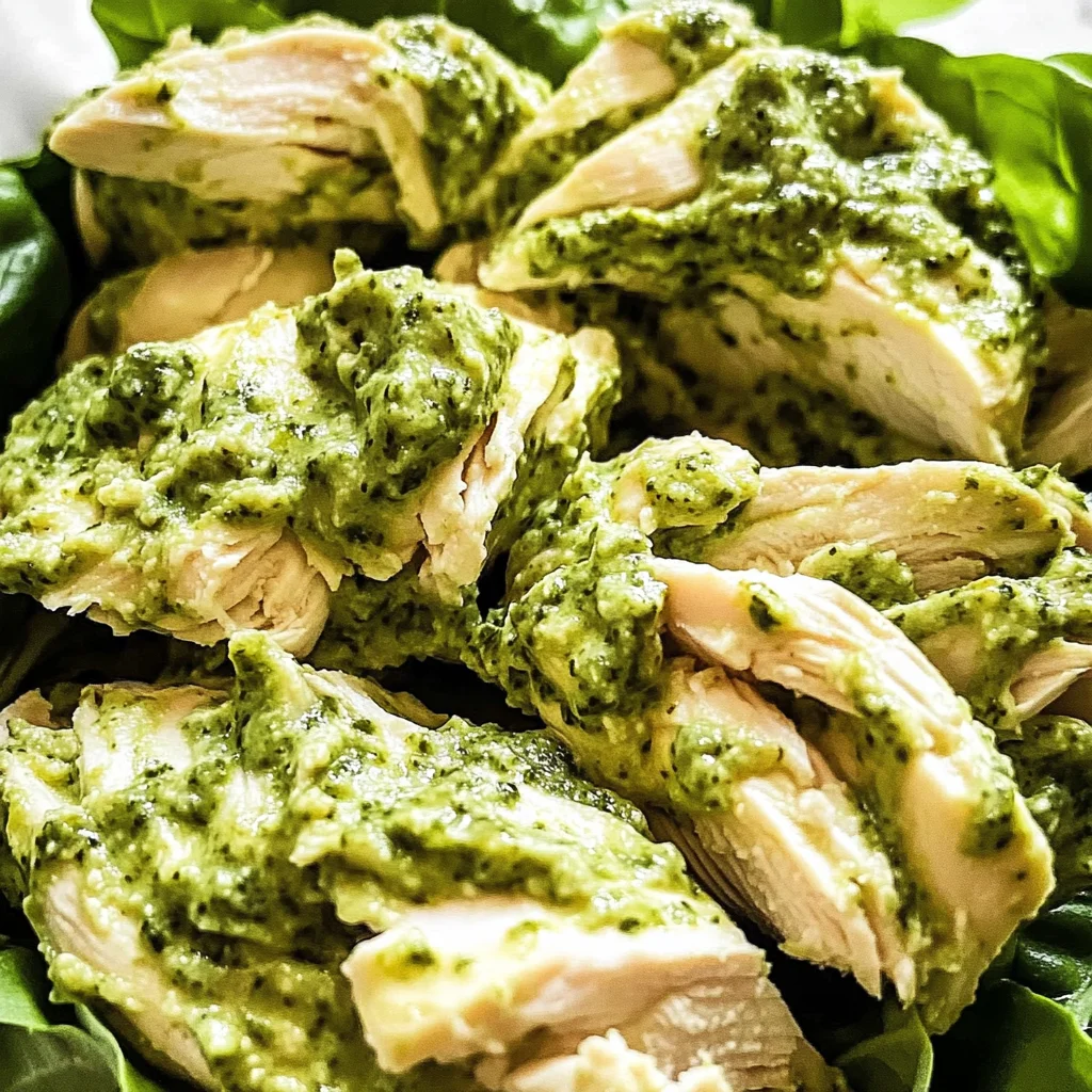 Simple Pesto Chicken Salad - 3-Ingredients!