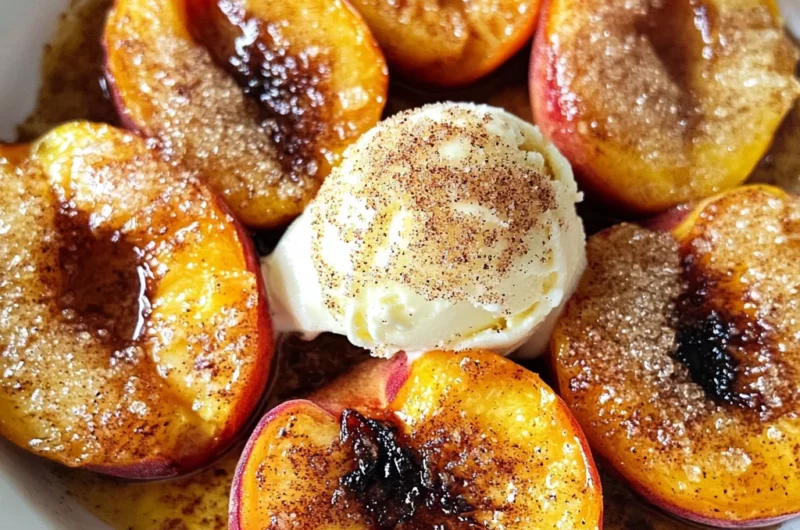 Cinnamon Sugar Baked Peaches