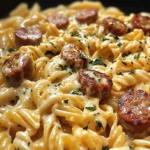 One-Pan White Cheddar Ranch Sausage Magic Pasta